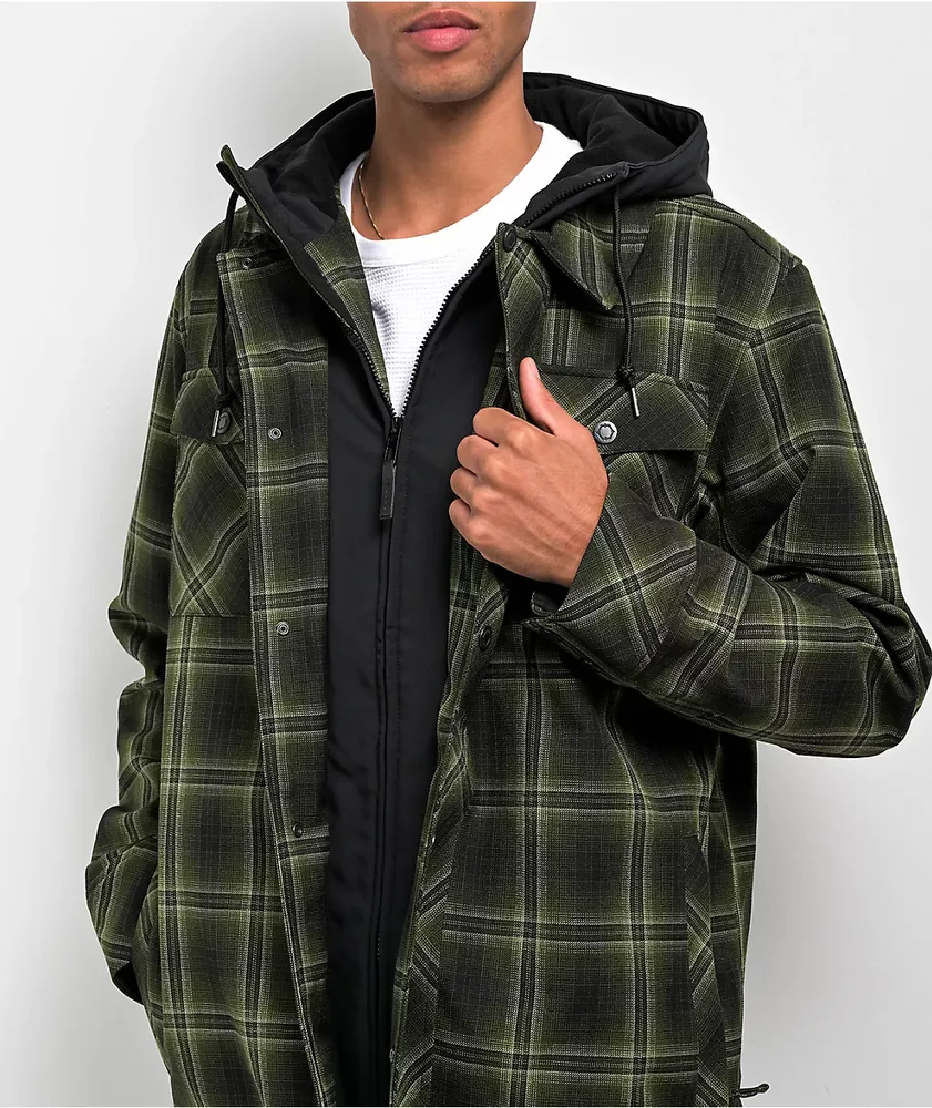 Empyre Traversed Green & Black Plaid 10K Snowboard Jacket 2024 | Mall ...
