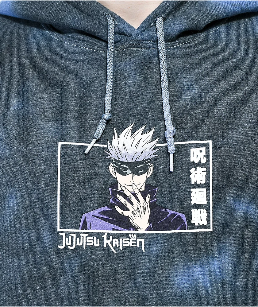 Episode x Jujutsu Kaisen Laughing Gojo Black & Blue Tie Dye Hoodie ...