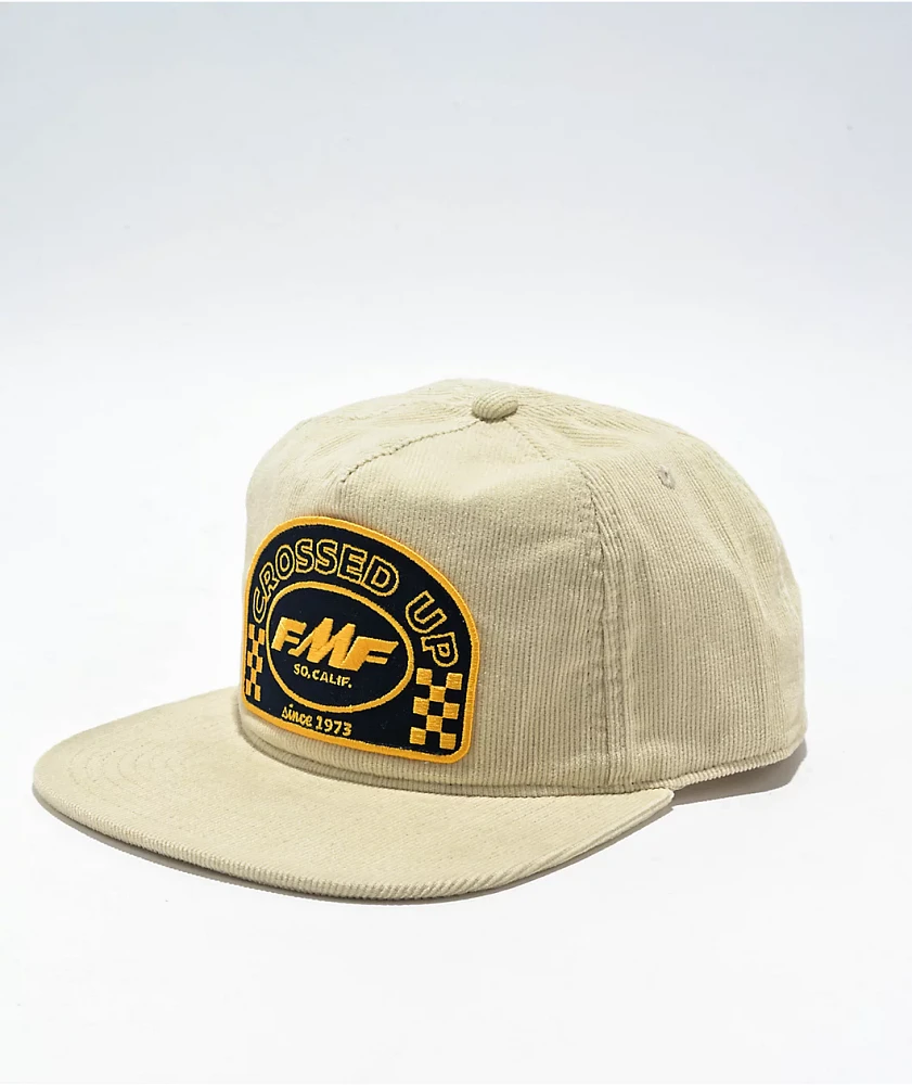FMF Crossed Up Cream Corduroy Snapback Hat | Hamilton Place