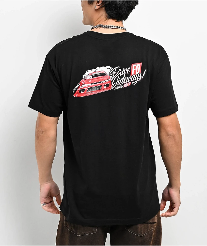 Formula DRIFT Drive Sideways Black T-Shirt | Hamilton Place
