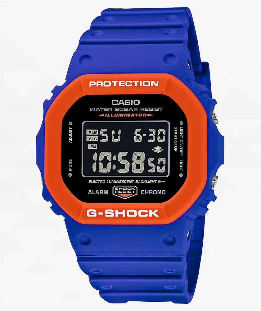 G-Shock DW5610SC-2 Blue & Orange Watch | Liberty Center