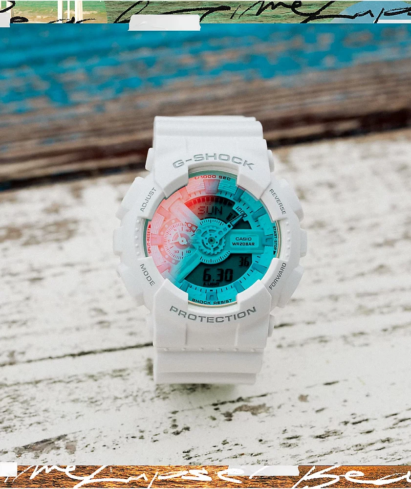 G-Shock GA110TL-7A White & Turquoise Analog Digital Watch | Mall of ...