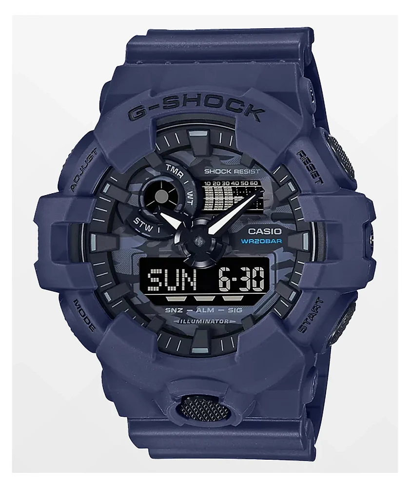 G-Shock GA700CA-2A Navy Blue Digital & Analog Watch | Hamilton Place
