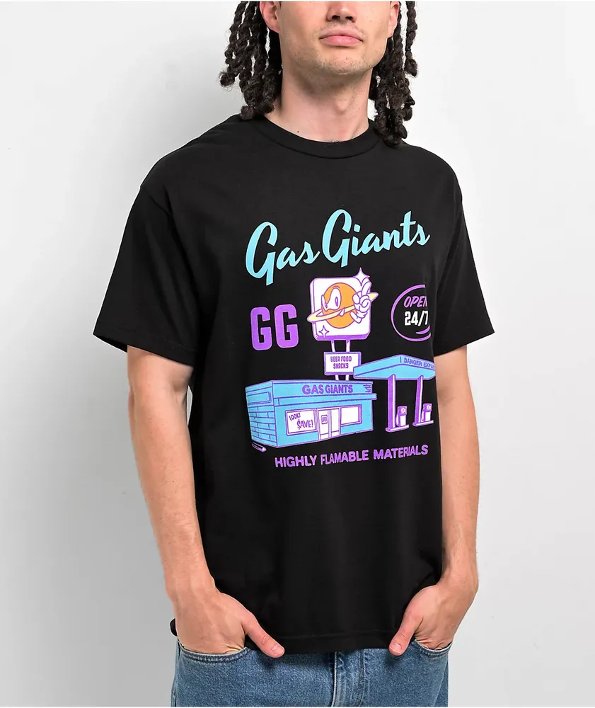Gas Giants Gas Station Black T-Shirt | Hamilton Place