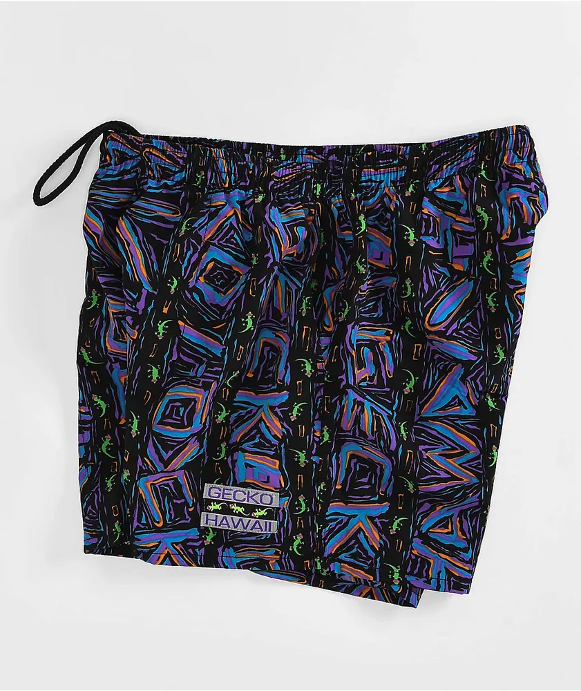 Gecko Iconic Gecko Wrap Black & Pink Volley Shorts | Mall of America®