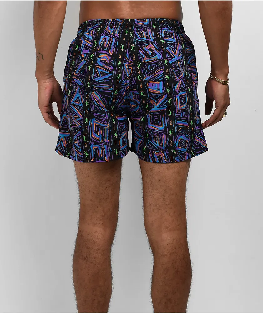 Gecko Iconic Gecko Wrap Black & Pink Volley Shorts | Mall of America®