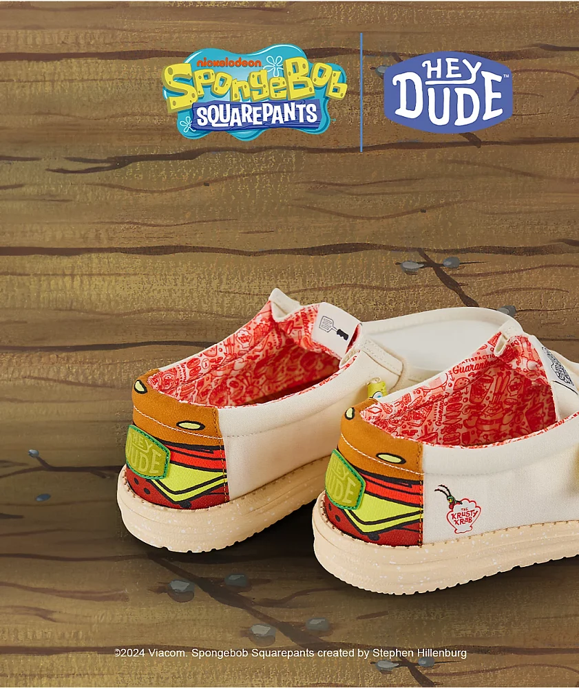 HEYDUDE x SpongeBob SquarePants Wally Krabby Patty Funk Tan Shoes ...