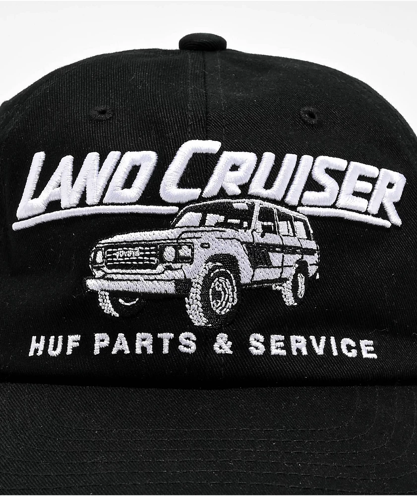 HUF x Land Cruiser Toyota Parts & Service Black Snapback Hat at Mall of ...