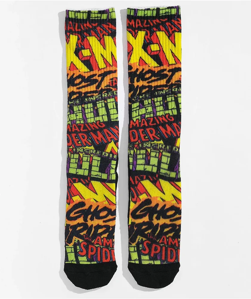 HUF x Marvel Logos Multi Crew Socks | Hamilton Place