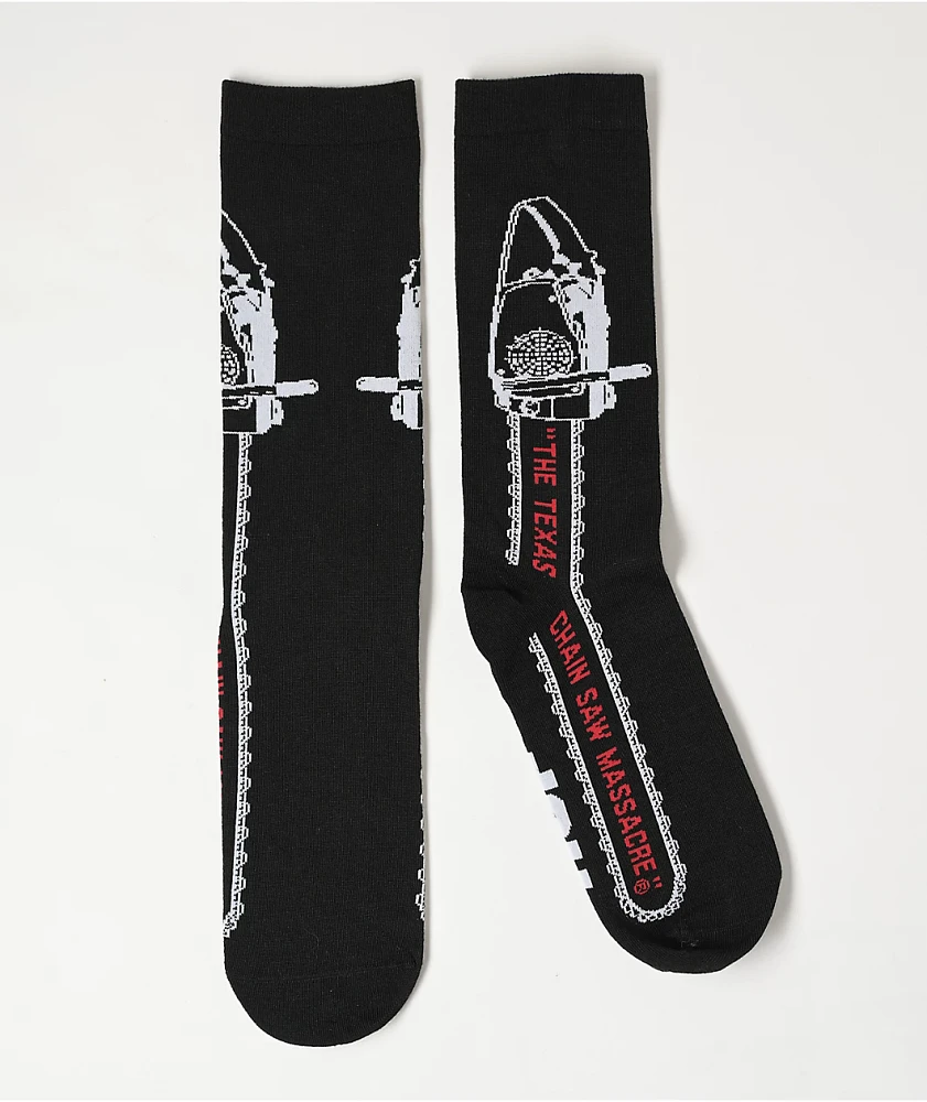 HUF x Texas Chainsaw Massacre Chainsaw Black Crew Socks at Mall of ...