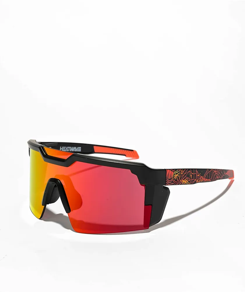 Heat Wave Future Tech Grid Wave V2 Black Sunglasses | Hamilton Place
