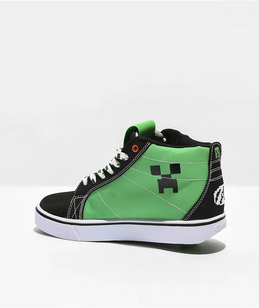 Heelys x Minecraft Bam! Racer Mid 20 Green & Black Shoes | Mall of America®