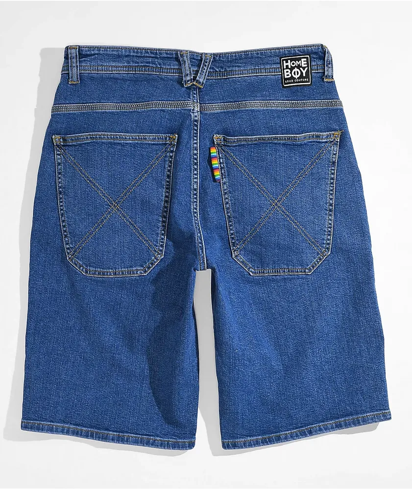 Homeboy X-Tra Blue Baggy Denim Shorts | Mall of America®
