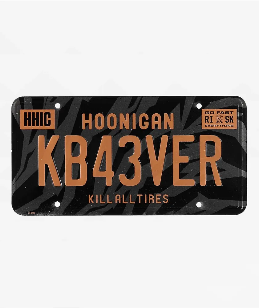Hoonigan KB43VER Gymkhana 7 Black License Plate | Hamilton Place