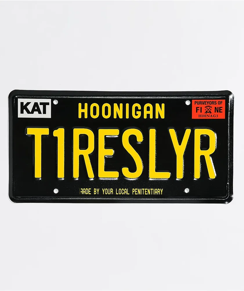 Hoonigan Vintage T1RESLYR License Plate | Hamilton Place