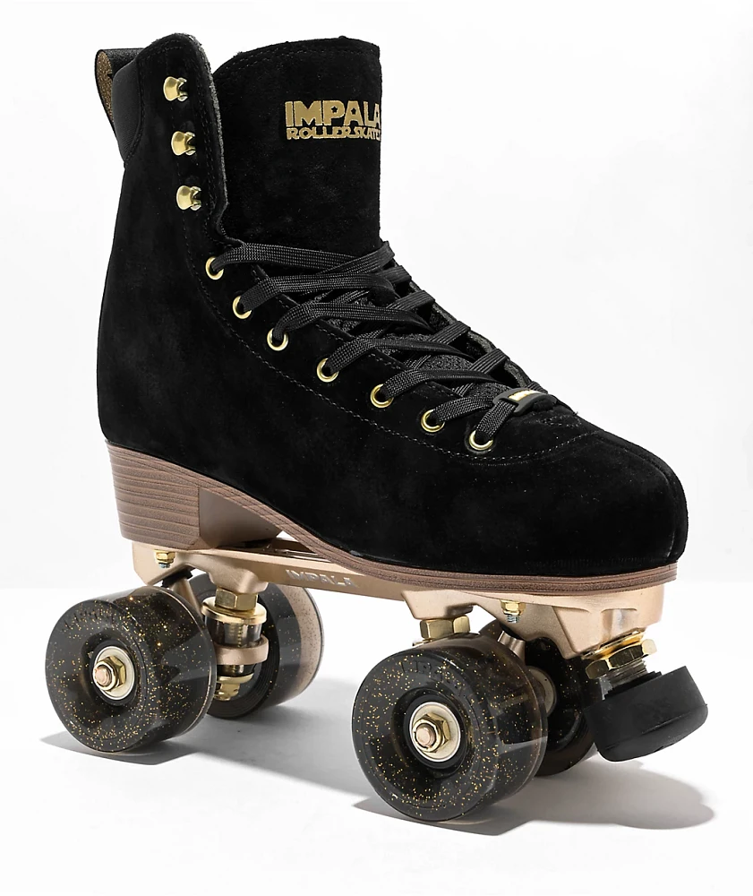 Impala Samira Black Suede Roller Skates | Hamilton Place