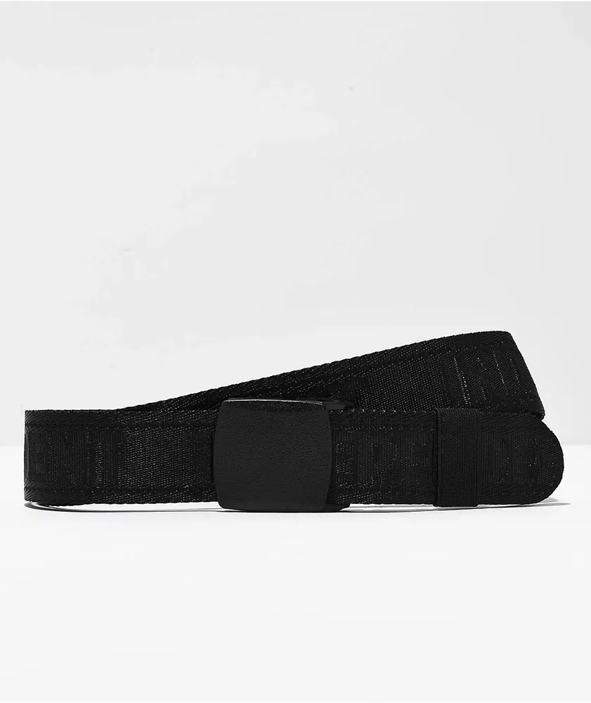 Independent Bar Repeat Black Web Belt | Hamilton Place