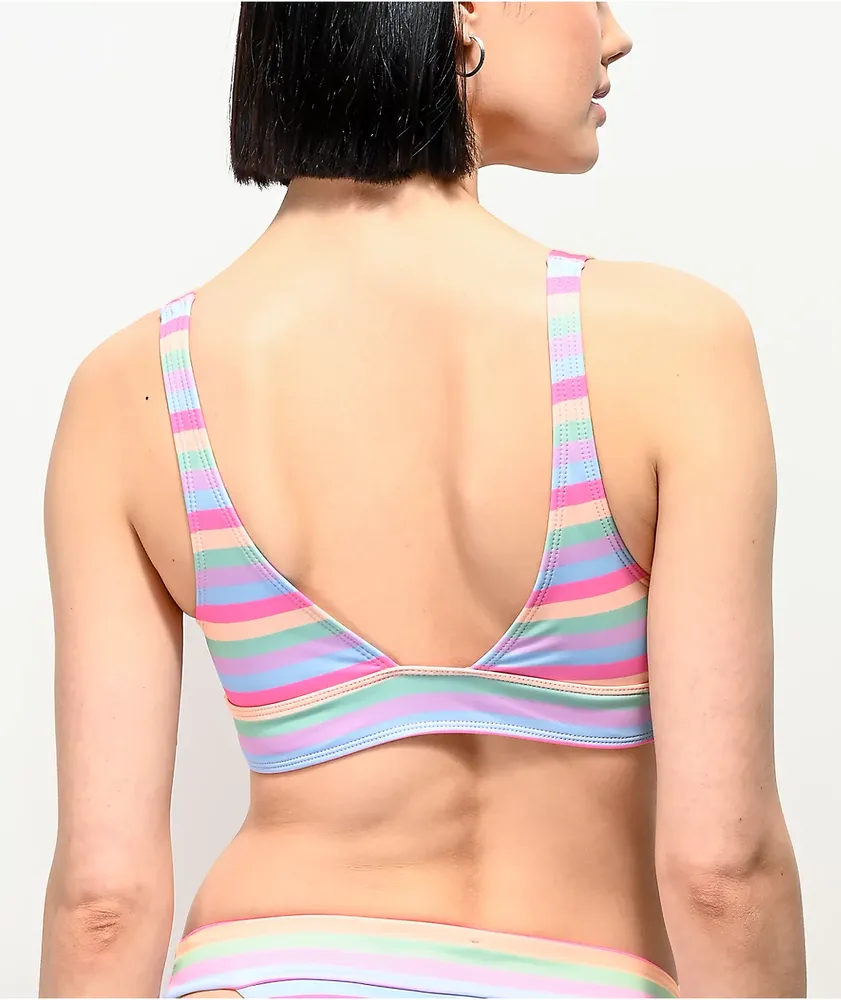 JV by Jac Vanek Rainbow Stripe Bralette Bikini Top at Mall of America® in Bloomington, MN