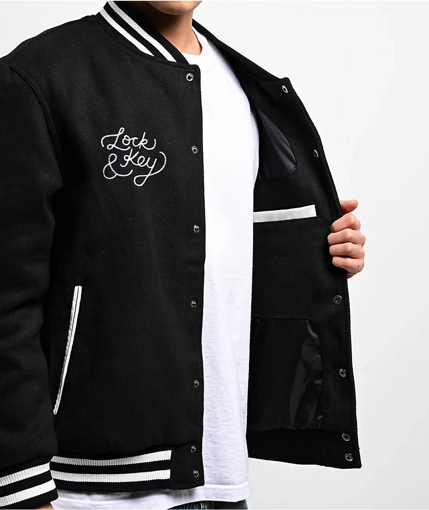 Key Street Lock And Key Black Varsity Jacket | Mall of America®