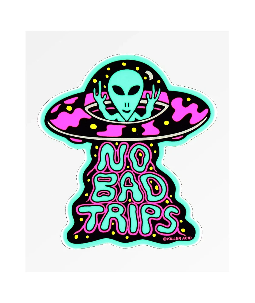 Killer Acid No Bad Trips Sticker | Hamilton Place