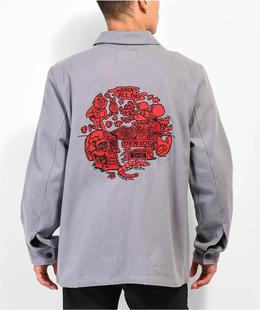 Killer Acid Work All Day 2 Grey Chore Jacket | Hamilton Place