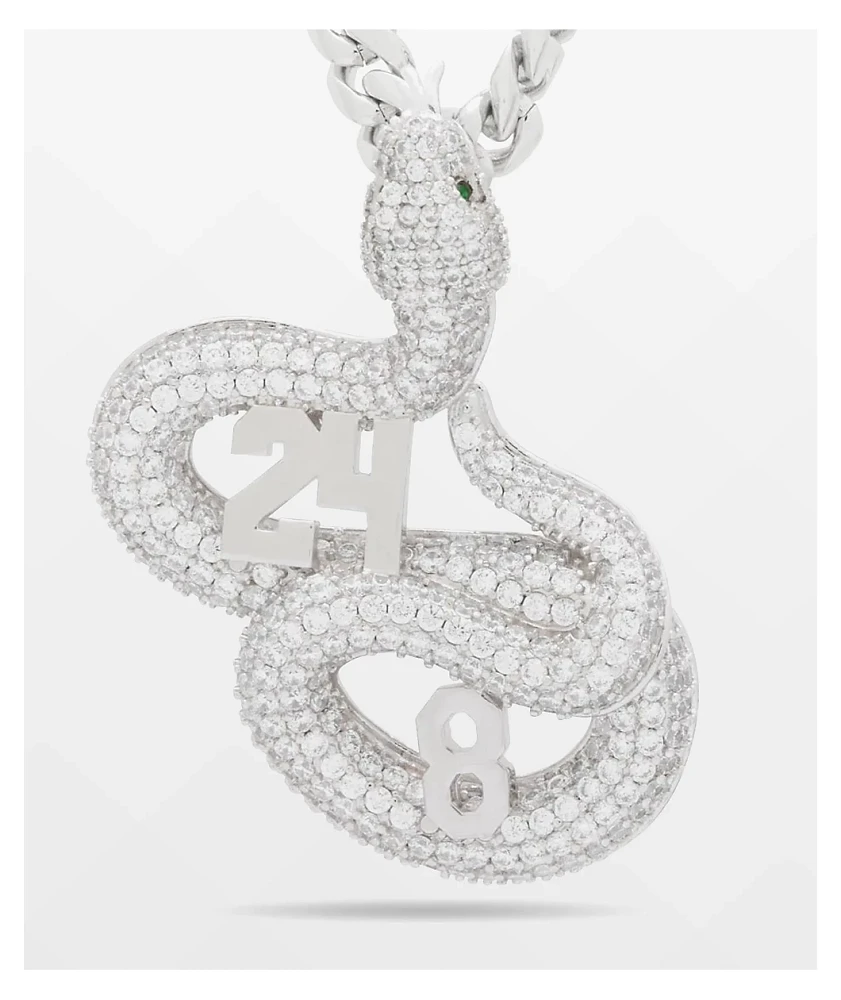 King Ice Black Mamba Eras 24" White Gold Chain Necklace | Hamilton Place