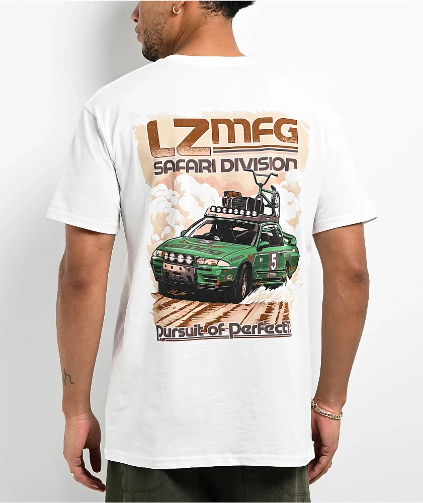 LZMFG Safari Division Rally White T-Shirt | Hamilton Place