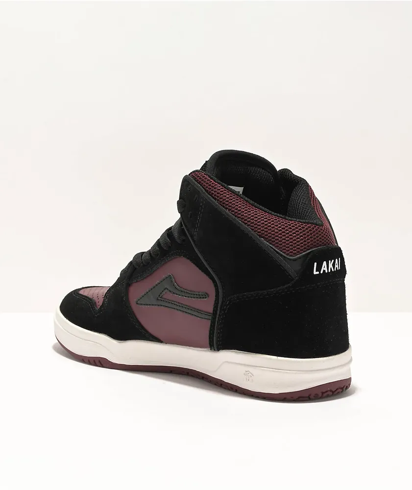 Lakai Kids Telford Black & Burgundy Suede Skate Shoes | Mall of America®