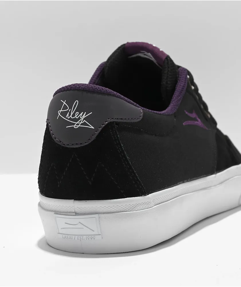 Lakai Riley 3 Black & Purple Suede Skate Shoes at Mall of America® in ...