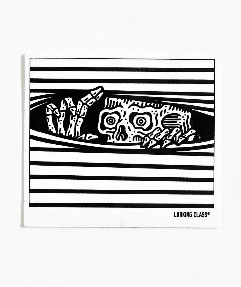 Lurking Class Peeking White Sticker | Arden Fair