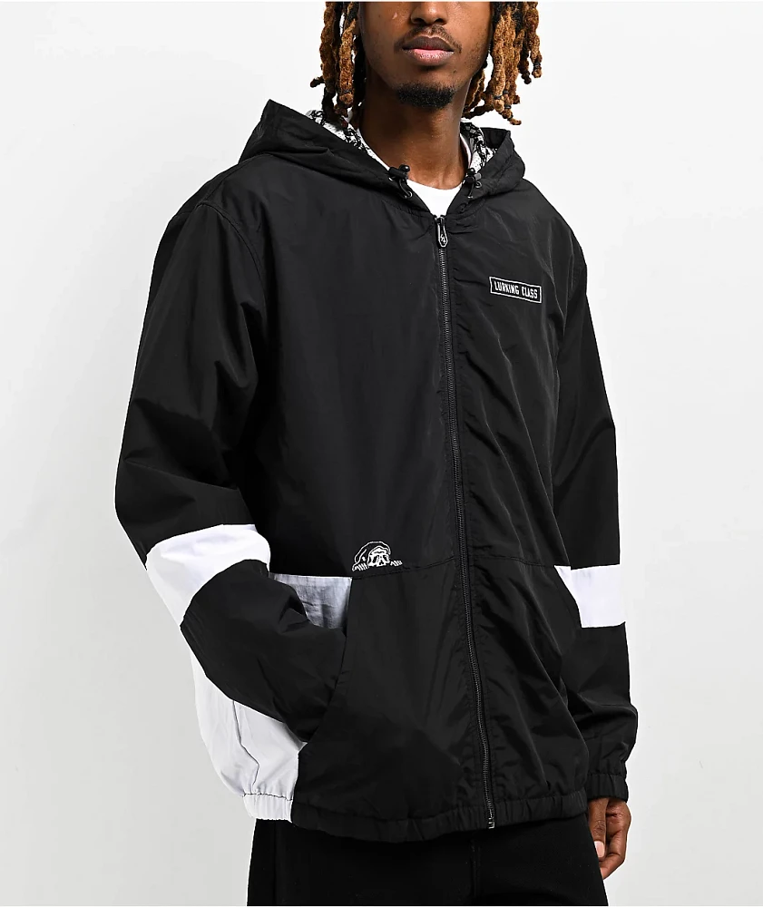 Lurking Class by Sketchy Tank Box Logo Black & White Windbreaker Jacket ...