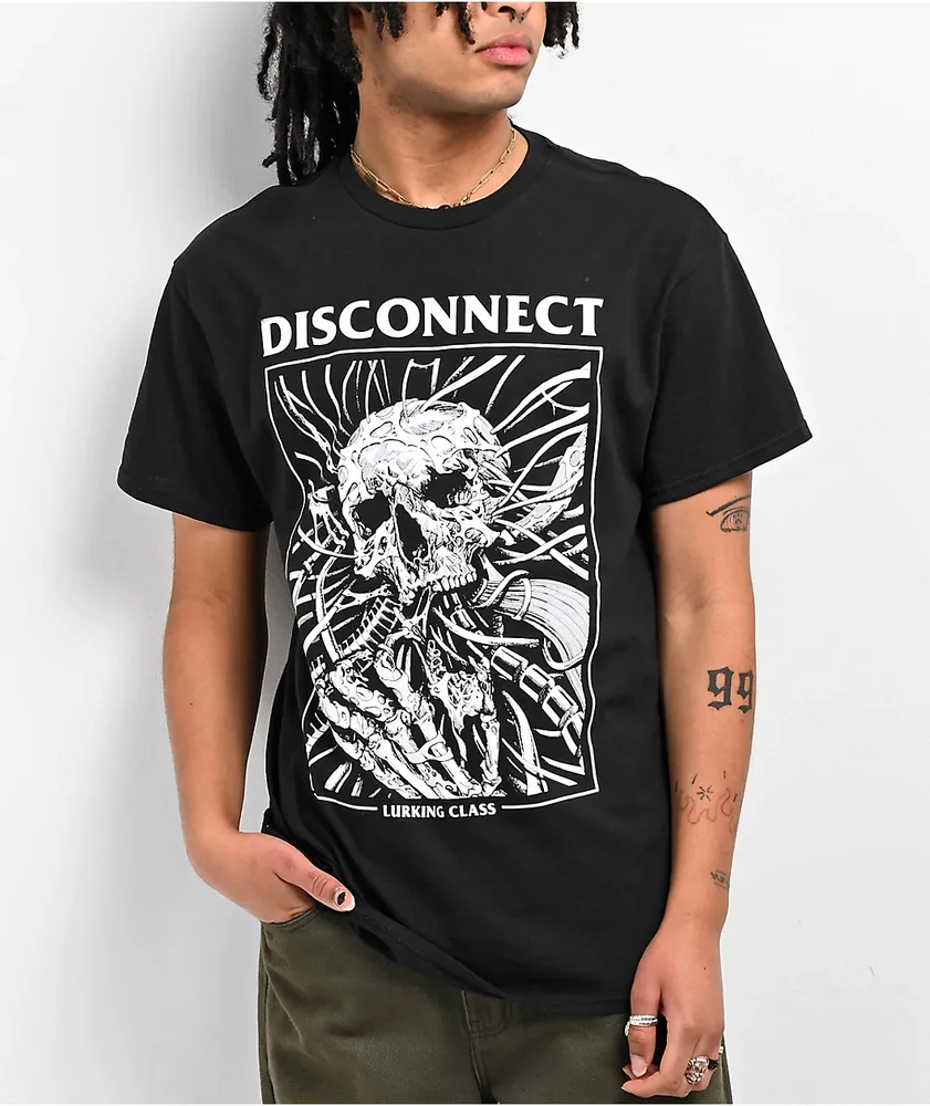Lurking Class by Sketchy Tank Disconnect Black T-Shirt | CoolSprings ...
