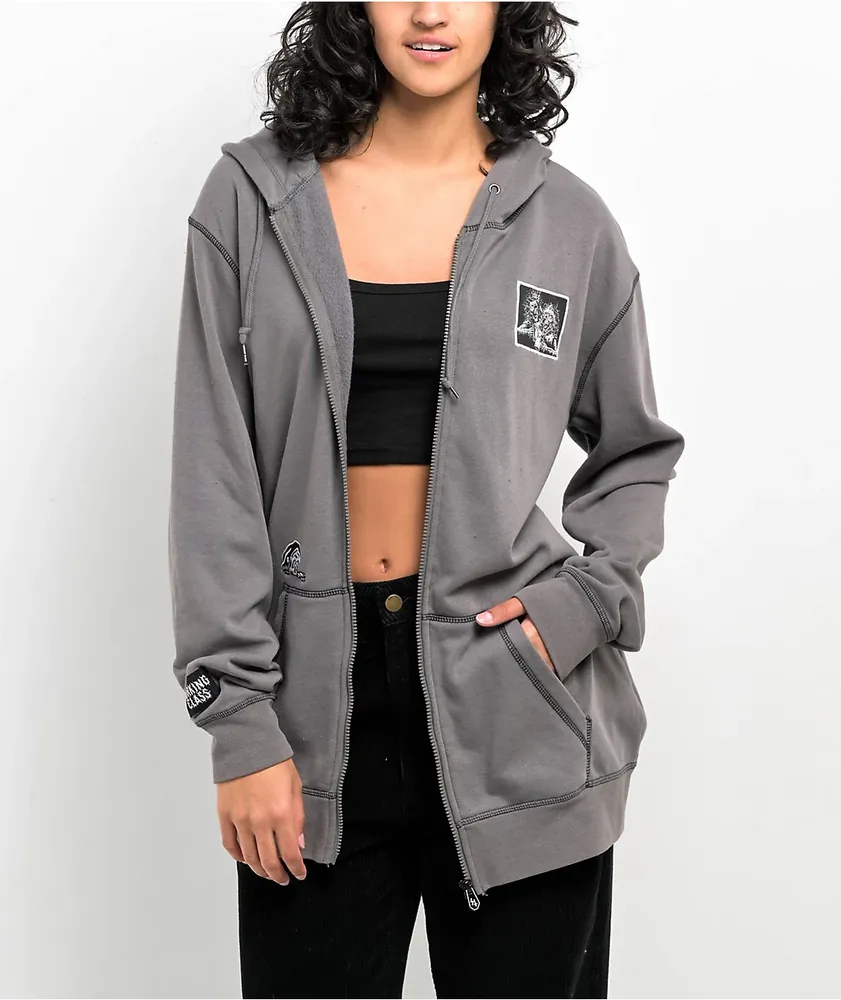 Lurking Class by Sketchy Tank Infestation Grey Zip Hoodie | Mall of ...