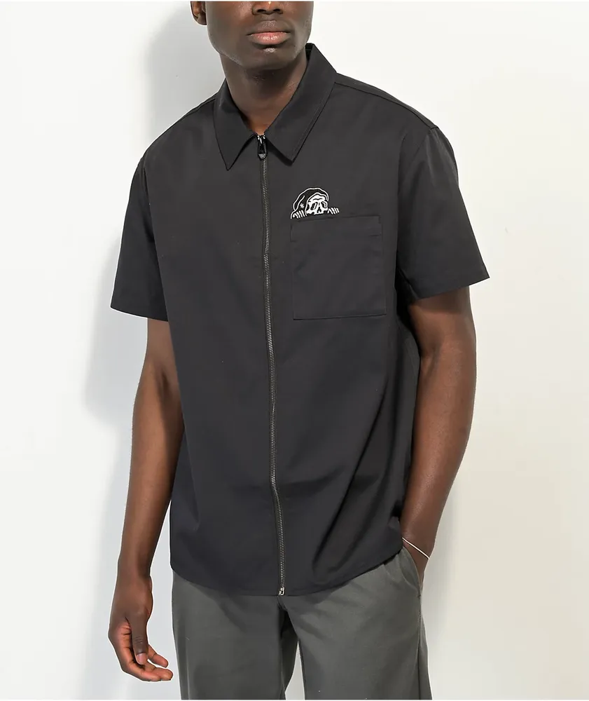Lurking Class by Sketchy Tank Look Back Black Work Shirt | Coquitlam Centre