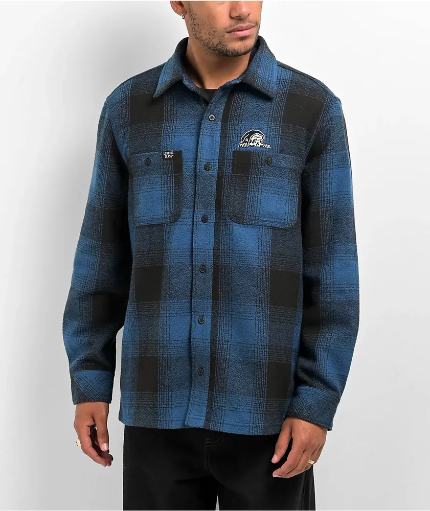 Lurking Class by Sketchy Tank Lurker Black & Blue Flannel Shirt ...