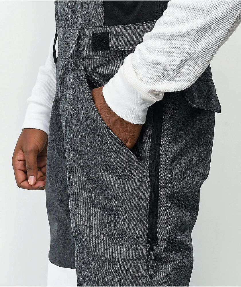 Lurking Class by Sketchy Tank Lurker Black & White Snowboard Bib Pants ...