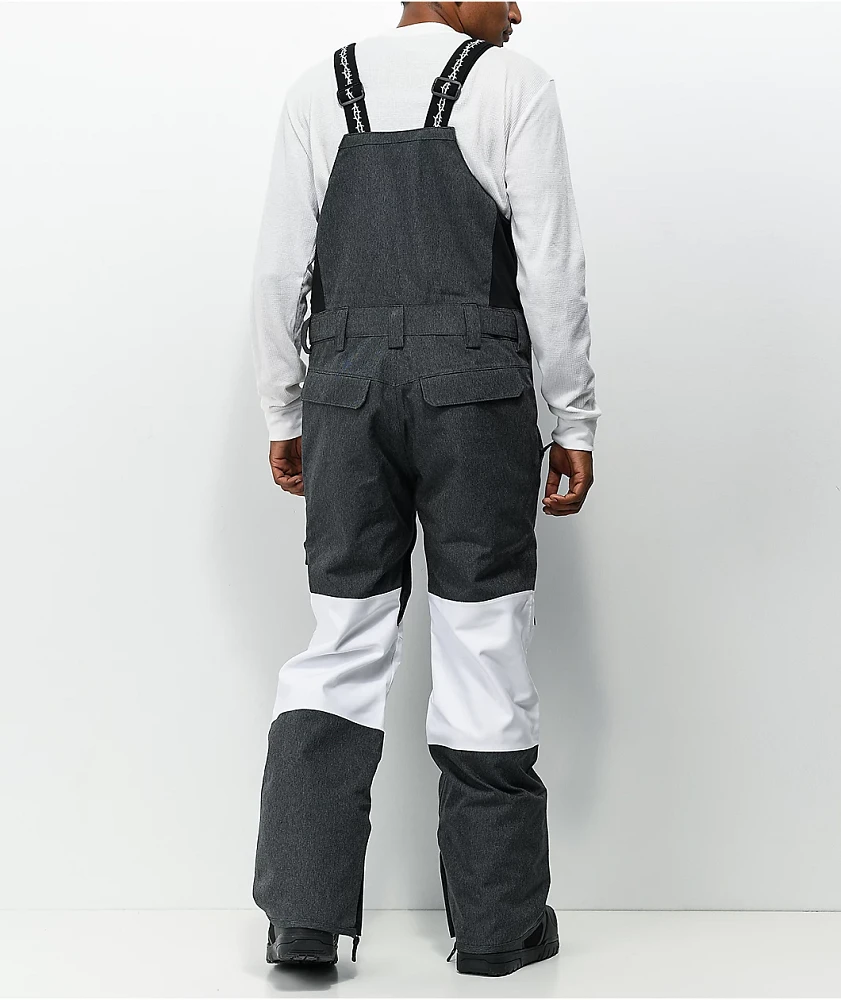 Lurking Class by Sketchy Tank Lurker Black & White Snowboard Bib Pants ...