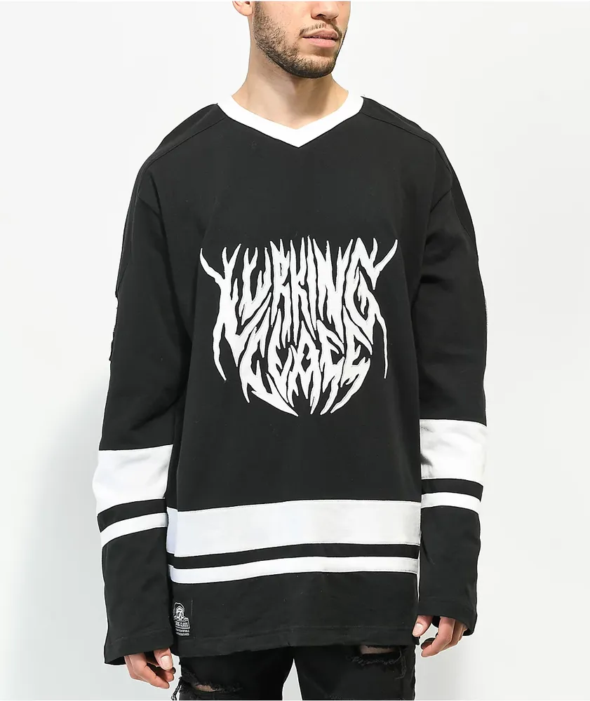 Lurking Class by Sketchy Tank Lurker Black Hockey Jersey | Hamilton Place