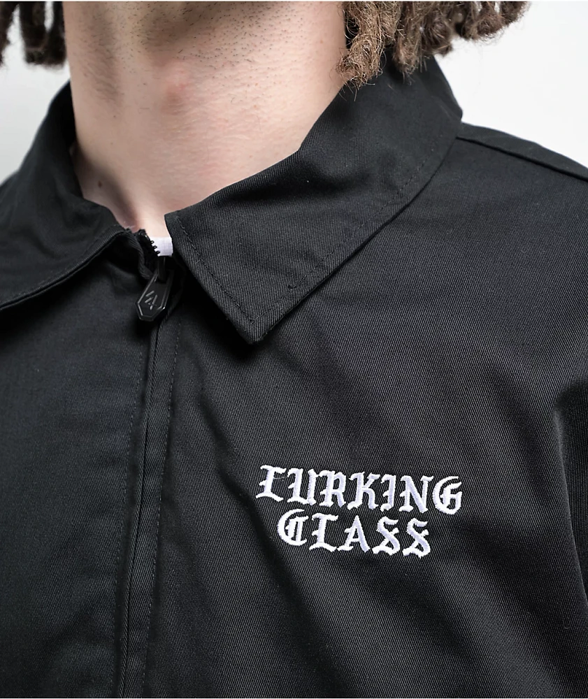 Lurking Class by Sketchy Tank Spiked Chain Black Work Jacket | Mall of ...