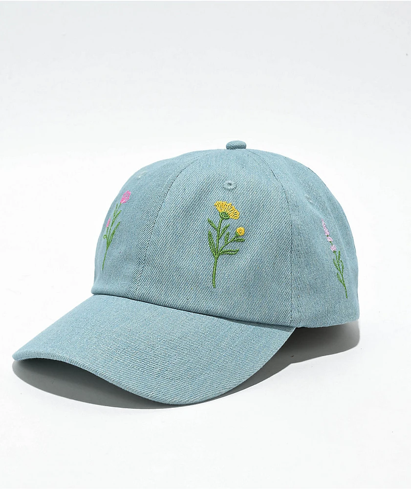 Melodie Garden Light Blue Strapback Hat | Hamilton Place