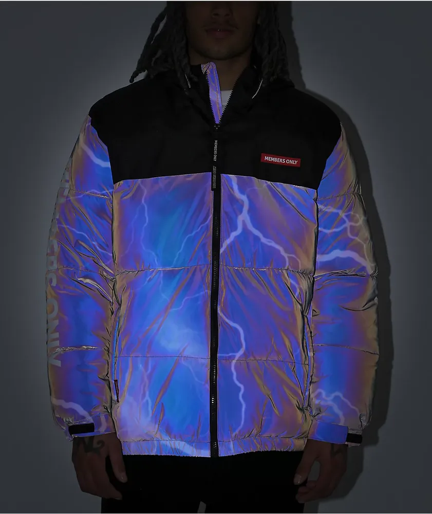 Members Only Lightning Blue Hooded Puffer Jacket at Mall of America® in ...