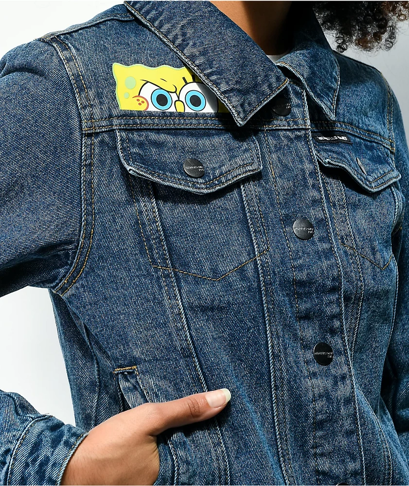 Members Only x SpongeBob Reversable Denim Trucker Jacket | Mall of America®