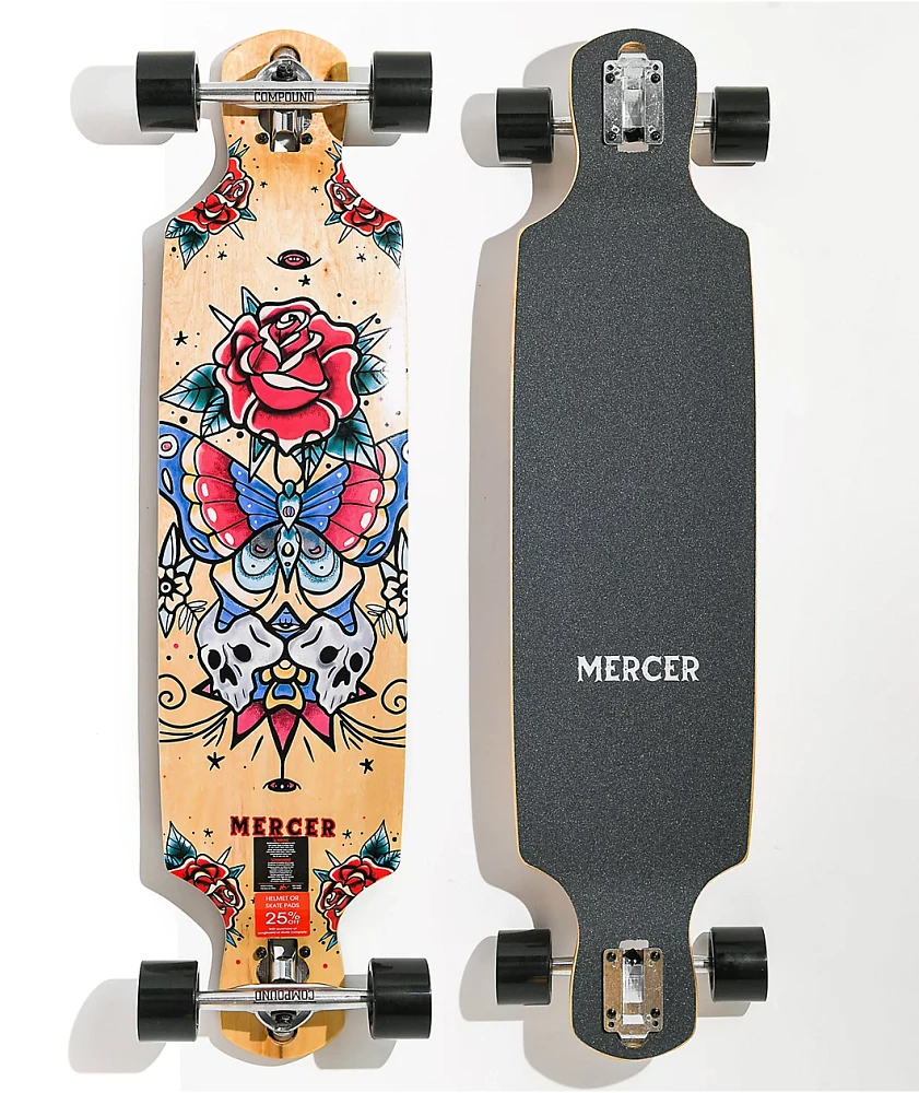 Mercer Tattoo 38" Double Drop Longboard Complete | Hamilton Place