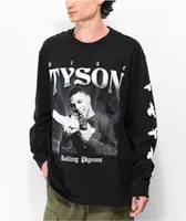 Mike Tyson Rolling Pigeons Black Long Sleeve T-Shirt | Hamilton Place