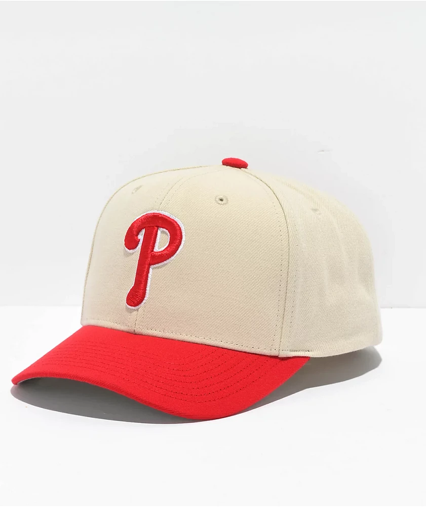 Mitchell & Ness Philadelphia Phillies Game On Pro Cream Snapback Hat ...