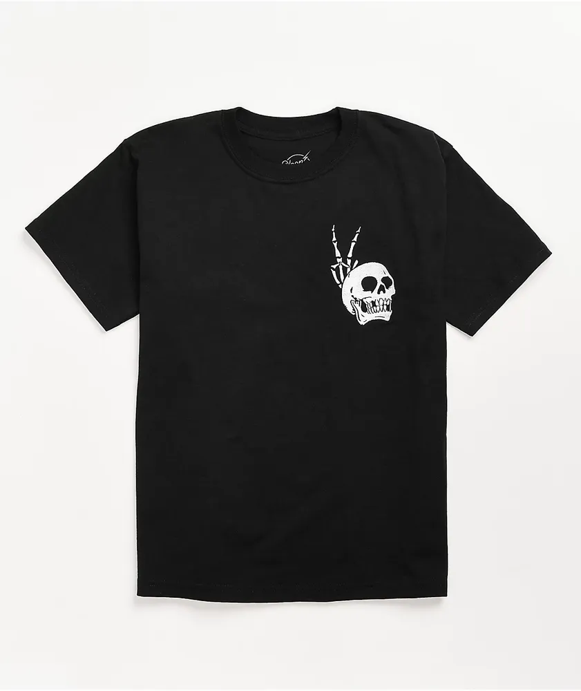 Neon Riot Kids Bunny Skull Black T-Shirt | Hamilton Place