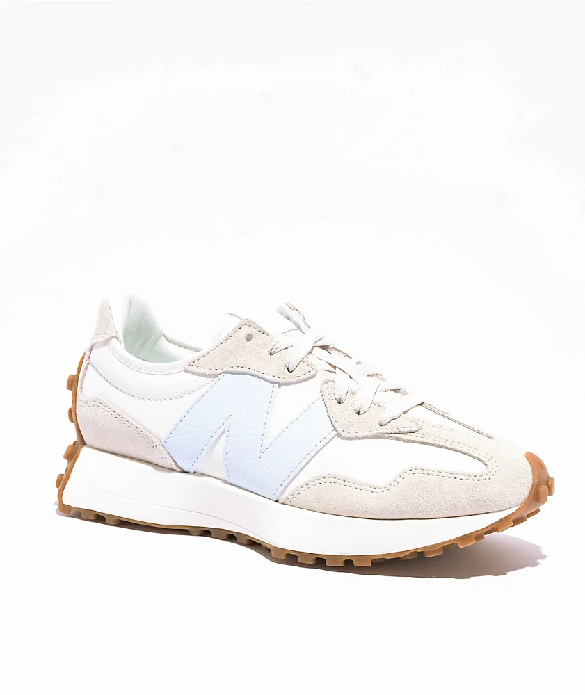 New Balance Lifestyle 327 Moonbeam & Blue Shoes | Hamilton Place