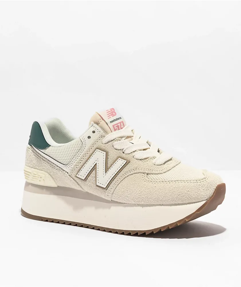 New Balance Lifestyle 574 Plus Turtle Dove, Teal & Sea Salt Platform ...