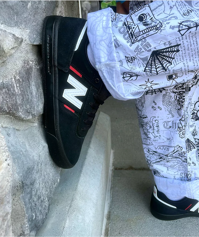 New Balance Numeric 306 Jamie Foy Black, White & Red Skate Shoes | Mall ...