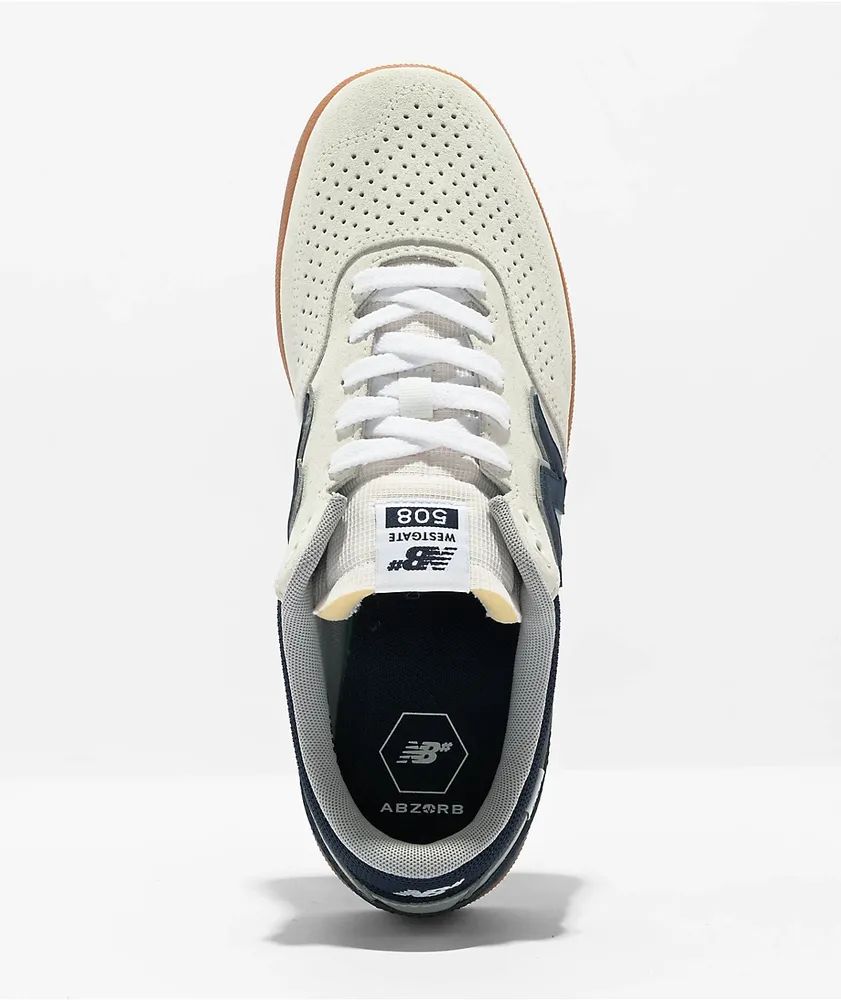 New Balance Numeric Brandon Westgate 508 Sea Salt & Navy Skate Shoes ...